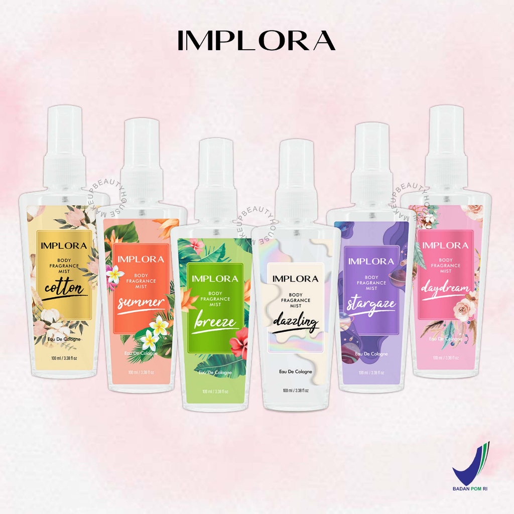 Jual IMPLORA Body Fragrance Mist 100ml Cotton | Breeze | Dazzling ...