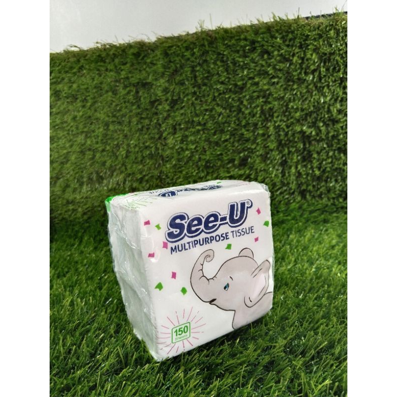 Jual Tissue/Tissue See-U Multipurpose Pop Up Gajah 150 Sheet 1 Ply ...