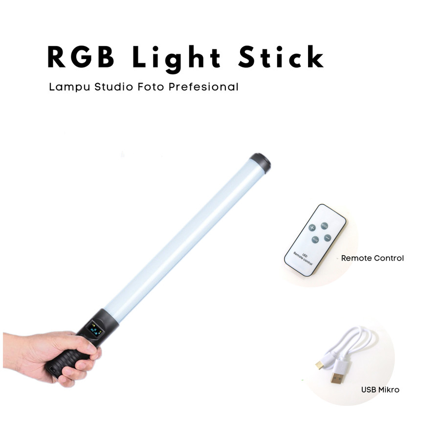 Jual IMPODIO Lampu Video RGB LED Light Stick 50cm - Stick Lampu Video ...