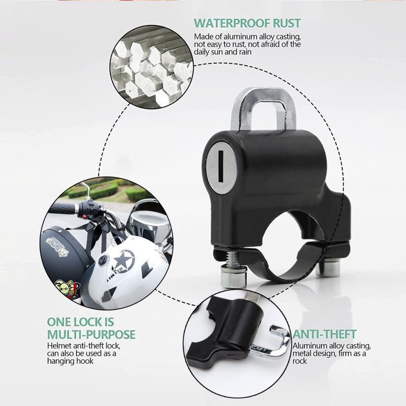 Jual KUNCI GEMBOK Gembok Helm Anti Maling Kunci Helm Motor Anti Kunci ...