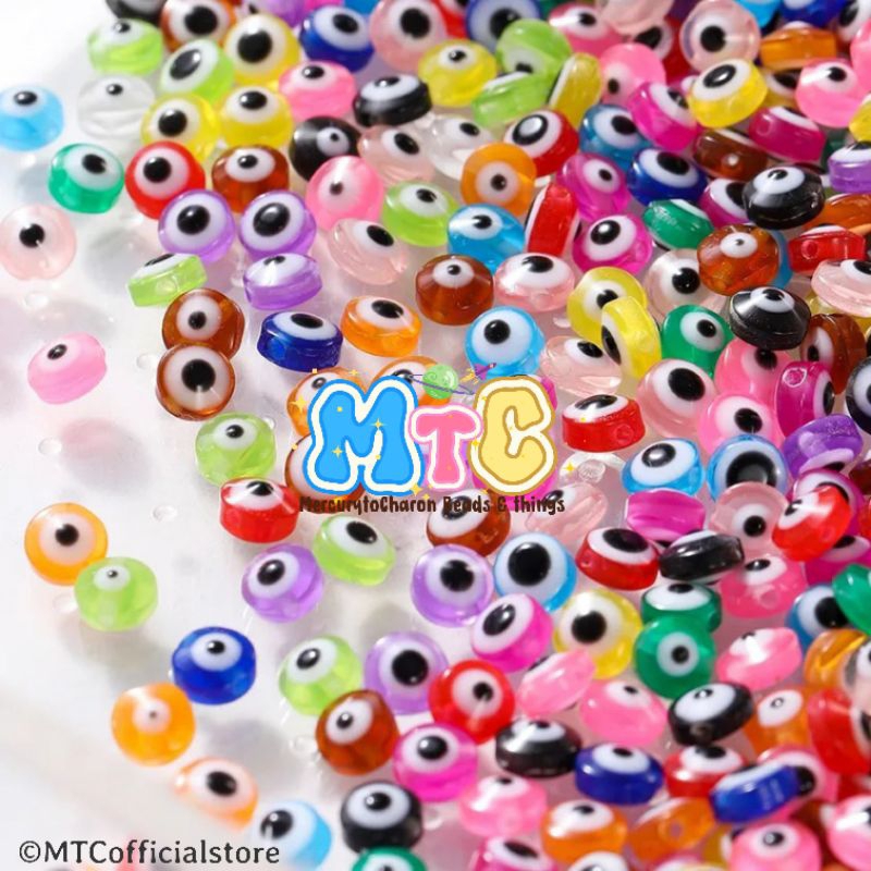 Jual Manik Mote Mata Iblis 6mm - 8mm Evil eye Beads isi 10 pcs | Shopee ...