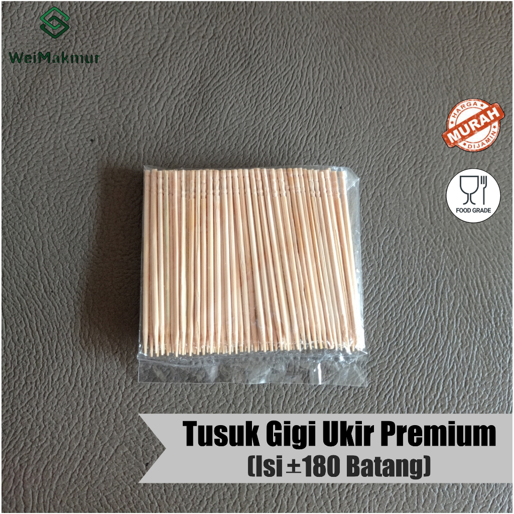 Jual Tusuk Gigi Ukir Bambu isi 2000 Pcs Super Premium Food Grade ...