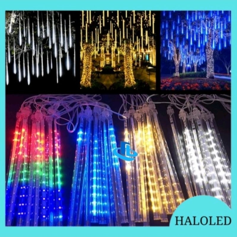 Jual Lampu Meteor Hias LED Warna Merah Putih 50 Cm 10 Batang Lampu ...