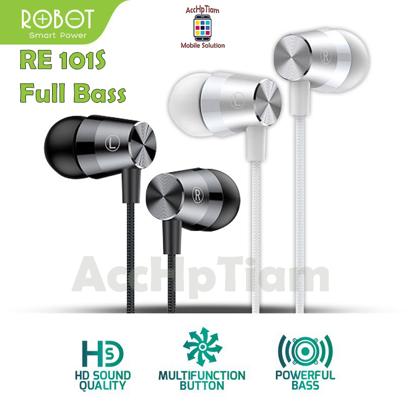 Jual Headset Robot RE101S Full Bass EarPhone Handfree Semua Handphone ...