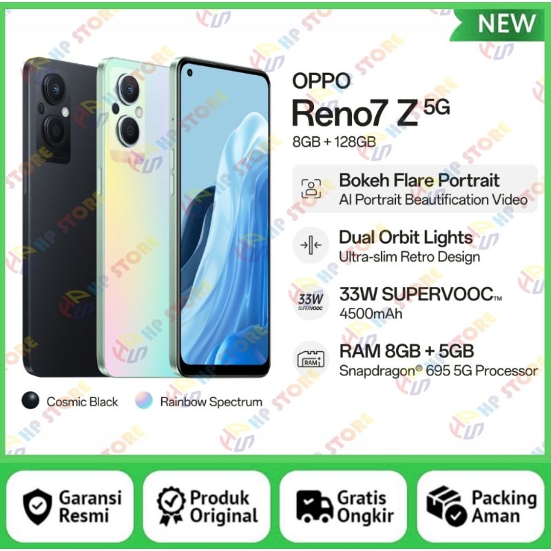 Jual Oppo Reno 7z Nfc 5G Ram 8/128gb Garansi Resmi | Shopee Indonesia