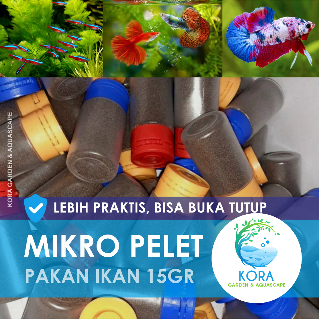 Jual mikro pelet pakan ikan hias/ micro pelet murah banget botol15ml ...