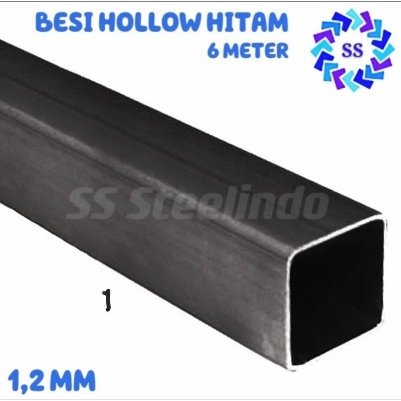 Jual BESI HOLLOW-KOTAK HITAM 1,2MM 6 METER PROFIL BAJA | Shopee Indonesia