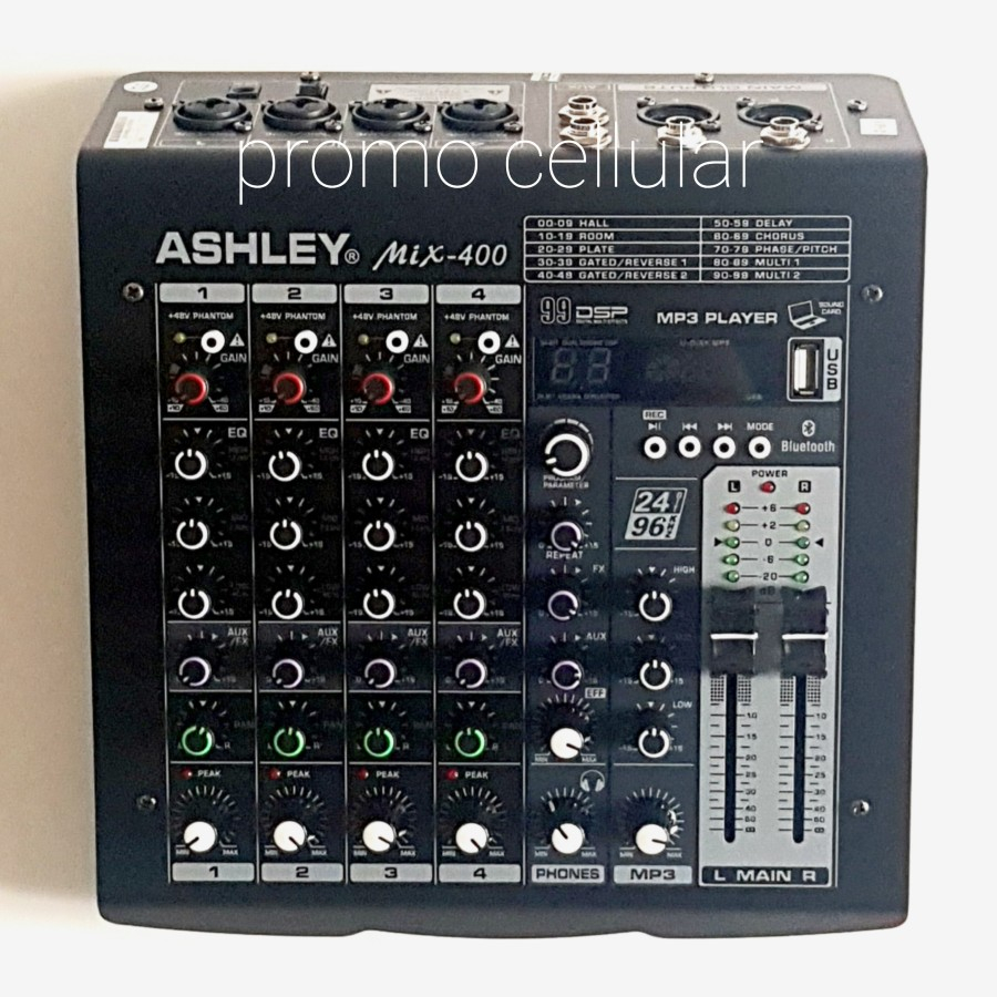 Jual Mixer Ashley MIX400 4 Channel Mix 400 4CH USB Bluetooth Recording ...