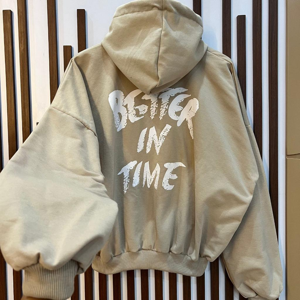 Jual XXL BETTER IN TIME ZIPPER JAKET HOODIE JUMPER UNISEX - JAKET HODIE ...