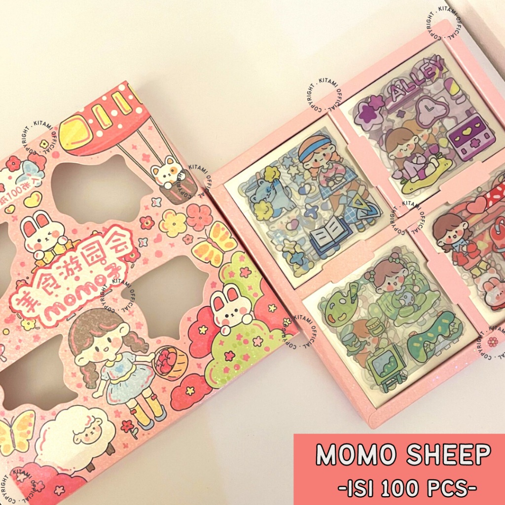 Jual STICKER PVC WATERPROOF 100 LEMBAR | STIKER MOMO RAINBOW | STIKER ...