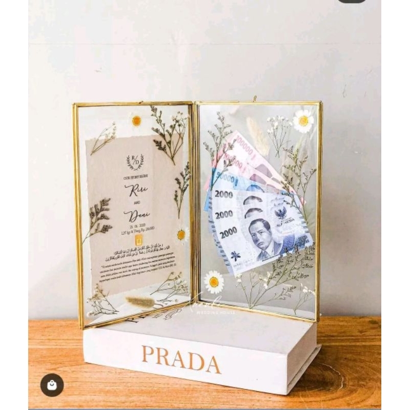 Jual bingkai mahar pigura mahar 2sisi / 4 kaca / kuran 8RS 30x20cm ...