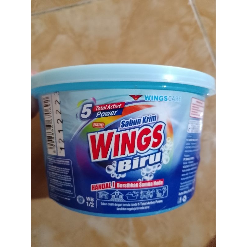 Jual Wings Biru Sabun Colek 1/4 (190 gr) dan 1/2 (365 gr) | Shopee ...