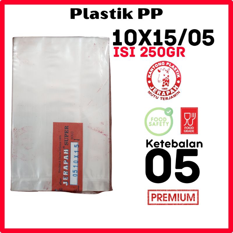 Jual Plastik PP 10x15/05 untuk bungkus makanan kering, keripik, kerupuk ...