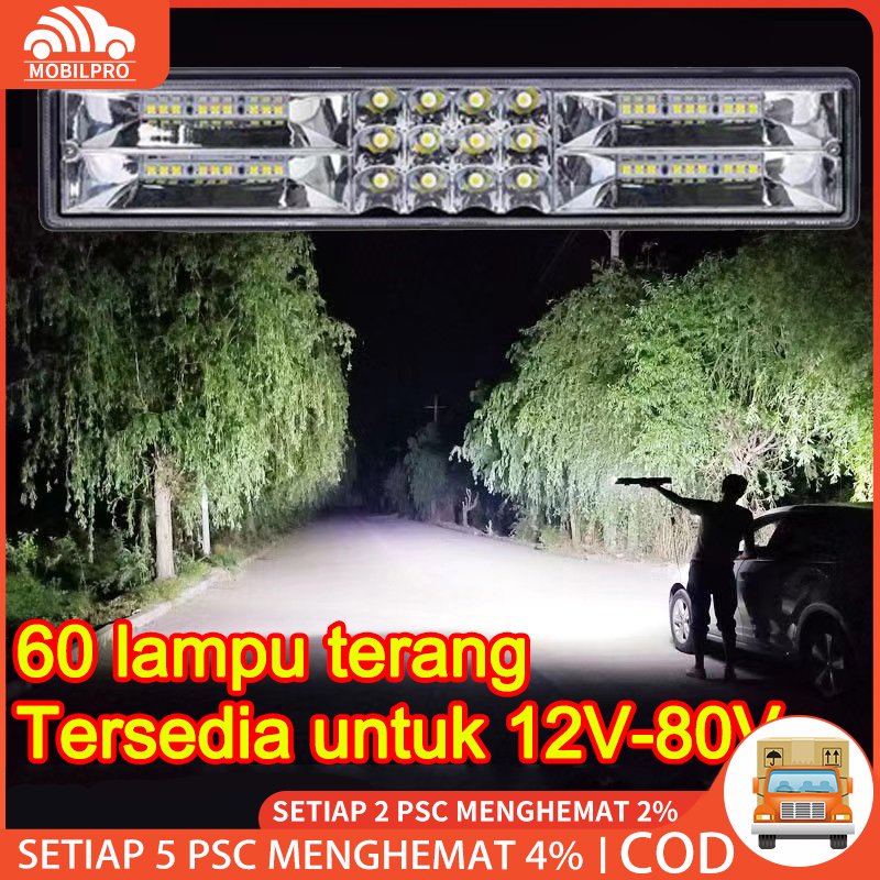 Jual Super Bright LED Lampu Kerja Mobil 12-60V LED Light Bar Universal ...
