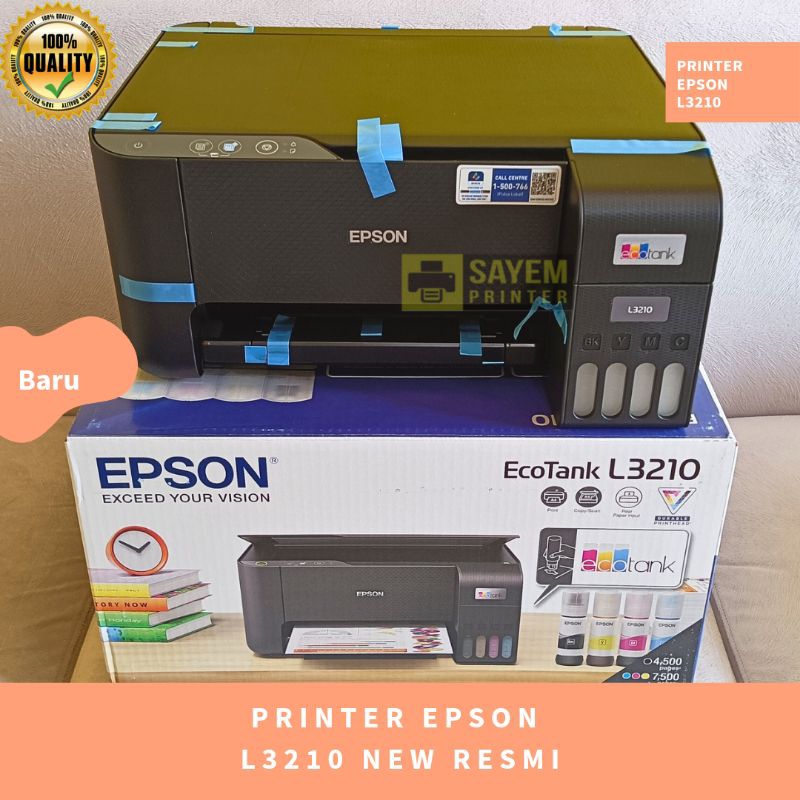 Jual Printer Epson L3210 Baru Garansi Resmi Fullset | Shopee Indonesia