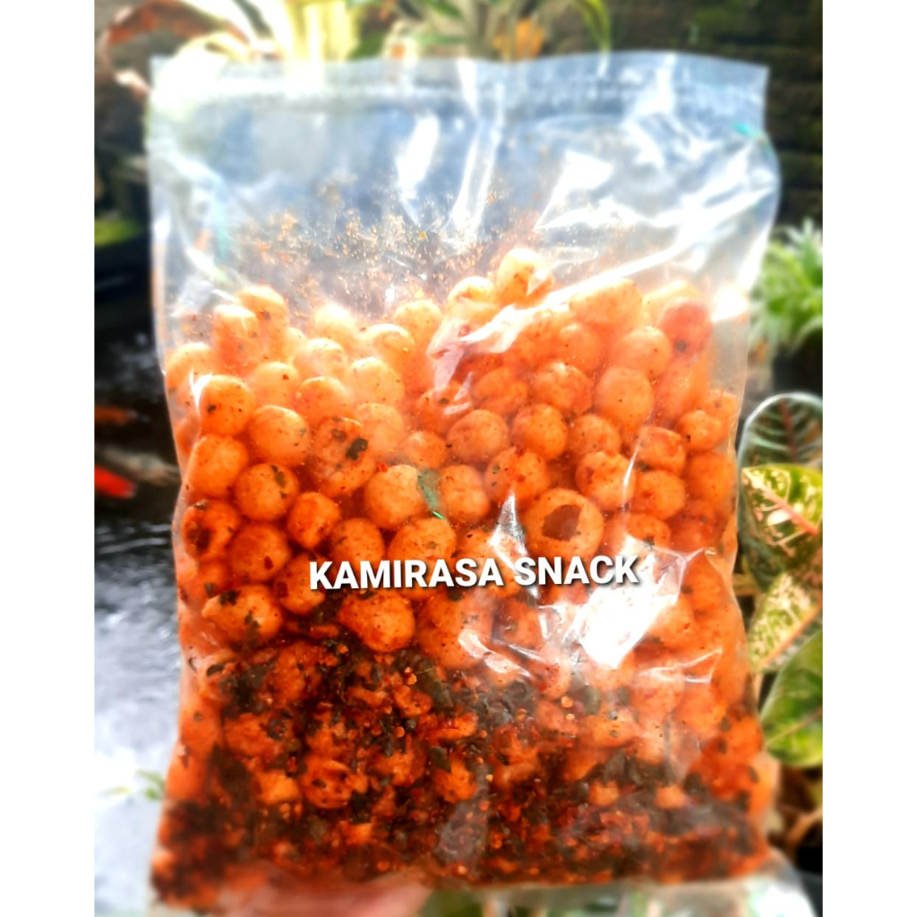Jual 250 gram cimol pedas extra daun jeruk (kukarasa snack) | Shopee ...