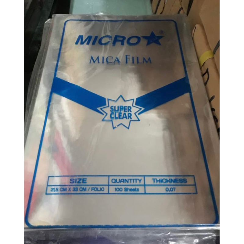 Jual Plastik Mika Jilid bening F4 isi 100 lembar | Shopee Indonesia