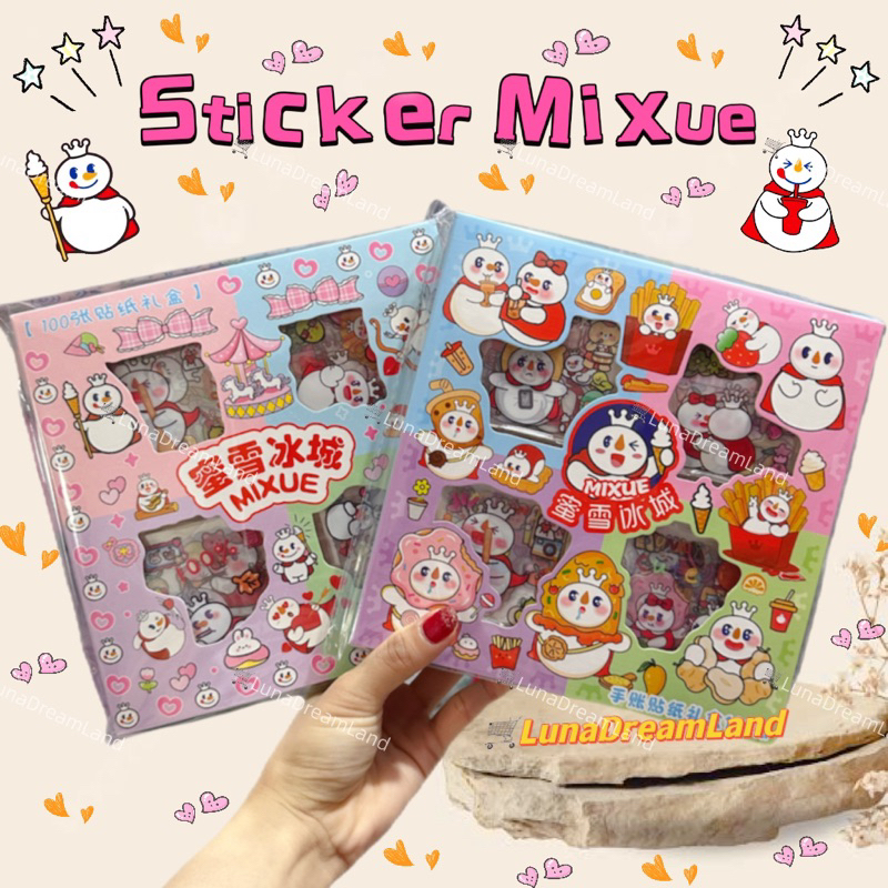 Jual Stiker Mixue Snow King isi 100 Lembar | Shopee Indonesia