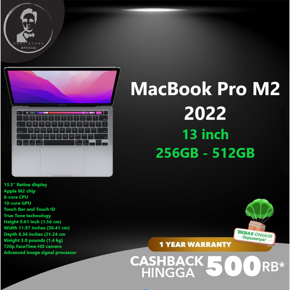 Jual Apple MacBook Pro 2022 M2 Chip 13 Inch 256GB CPO Gray Silver | Shopee Indonesia