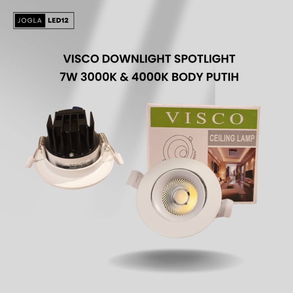 Jual Downlight LED Spotlight 7 Watt Inbow Body Putih Visco | Shopee ...