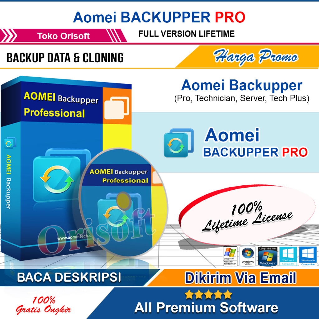 Jual Aomei Backupper Pro 7.3 Terbaru 2024 BISA UPDATE Full Version ...