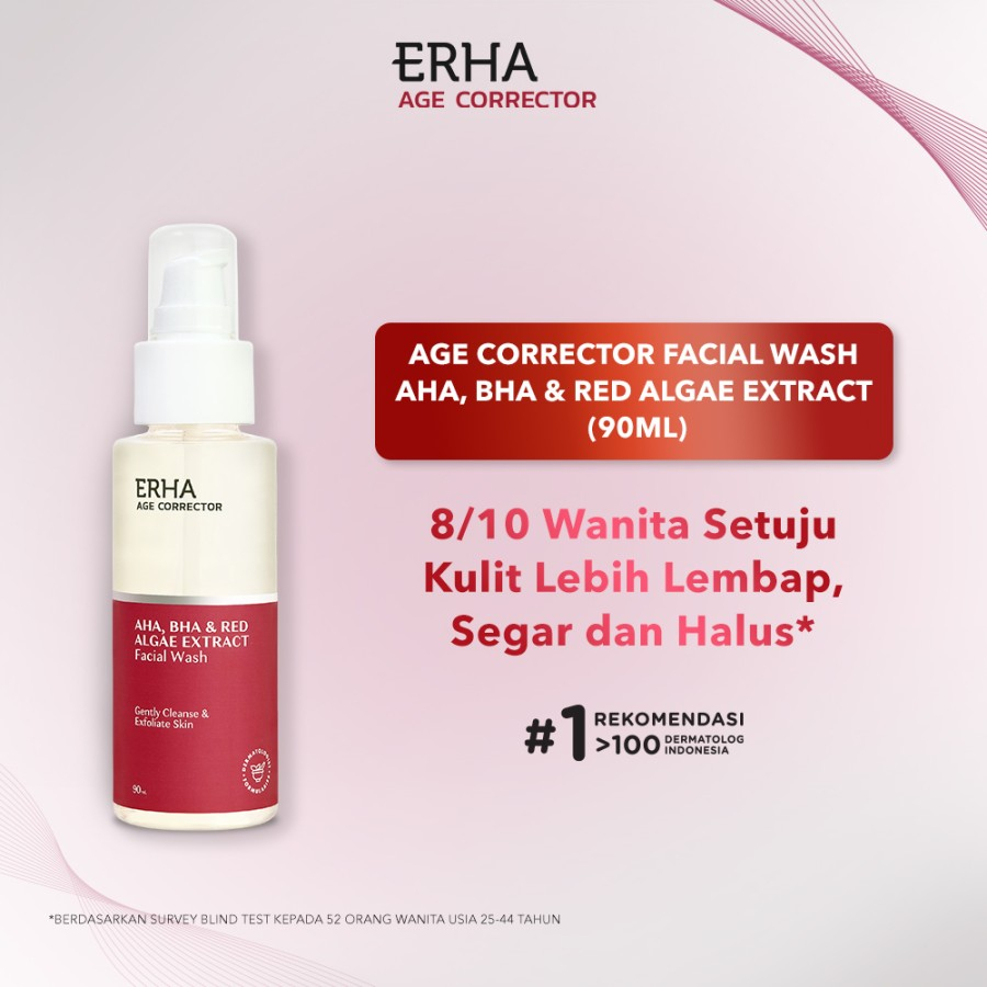 Jual ERHA Age Corrector Facial Wash 90ml AHA, BHA & Red Algae Extract ...