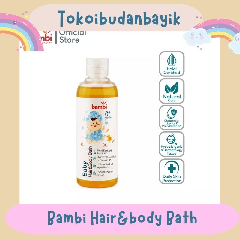 Jual Bambi Hair and Body Bath shampoo dan sabun 100 dan 200ml | Shopee ...