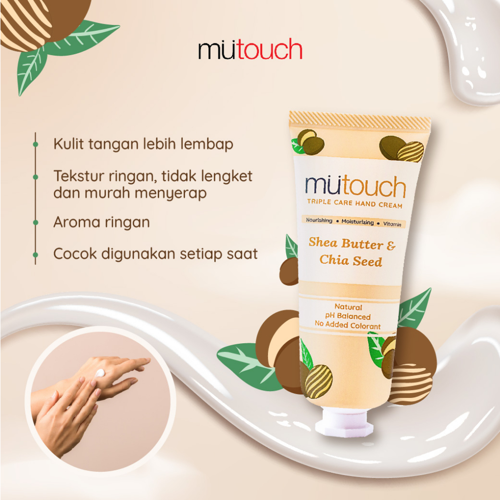 Jual MuTouch Triple Care Hand Cream Shea Butter & Chia Seed 60gr ...