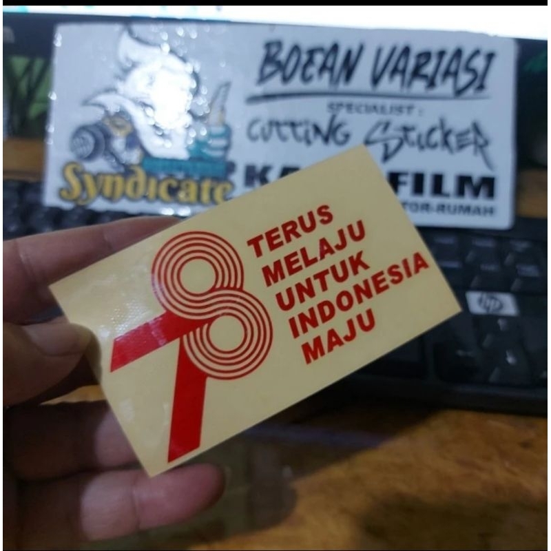 Jual Cutting sticker logo 78 tahun kemerdekaan indonesia HUT RI KE 78 ...
