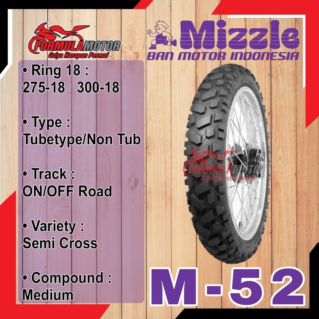Jual Mizzle M52 M 52 Ring 18 Tubetype (Pilih Ukuran) - Ban Mizzle Motor ...