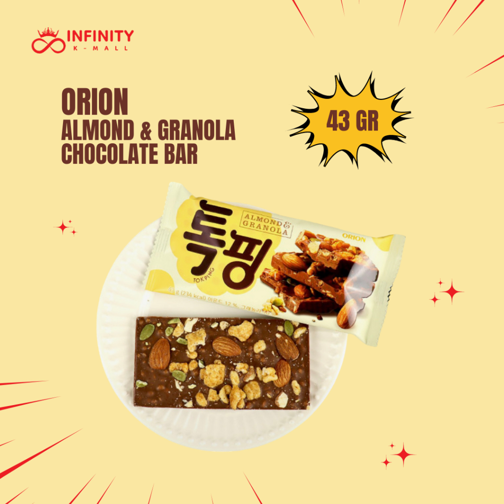 Jual Orion Tokping Almond & Granola Chocolate Bar | Shopee Indonesia
