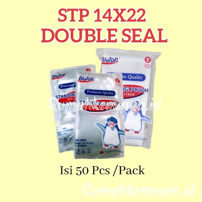 Jual STANDING POUCH STP 14X22 DOUBLE SEAL PLASTIK BERDIRI ISI 50PCS ...