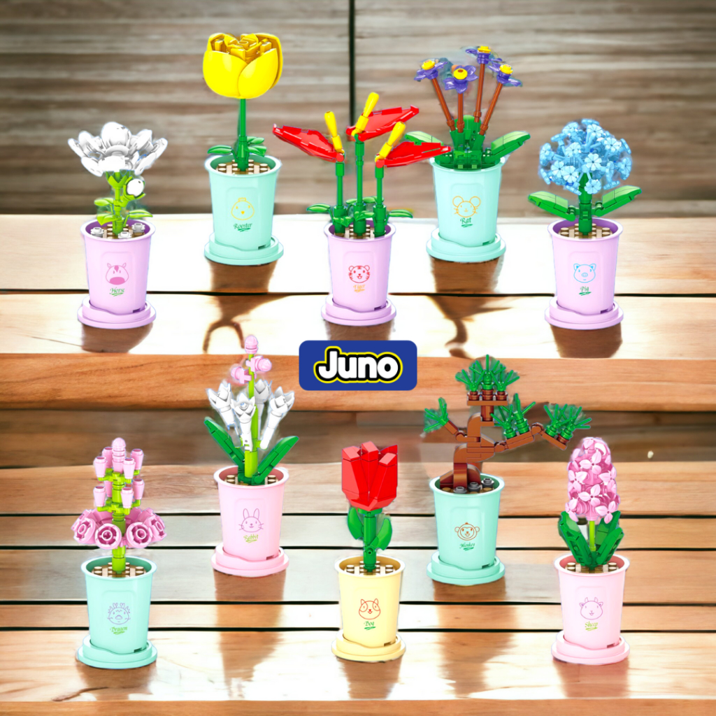 Jual Juno Flower Bouquet Bunga Immortal / Hadiah Mainan Balok Bunga ...