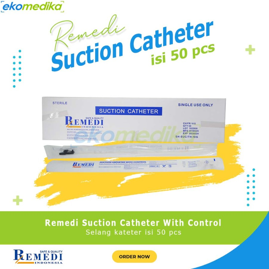 Jual Suction Catheter No 6 8 10 12 14 16 REMEDI Suction Catheter Box isi 50 | Shopee Indonesia