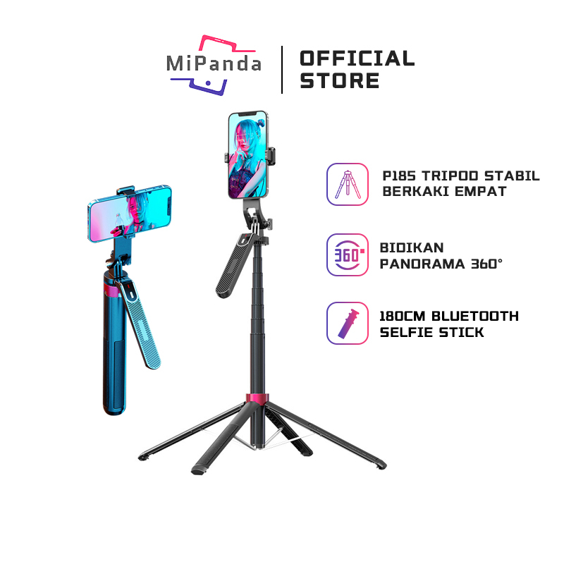Jual Mipanda P185 Tongsis Tripod Bluetooth Selfie Stick Remote Tripod ...