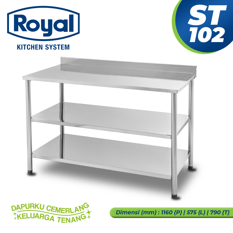 Jual Royal Kitchen Table ST 102 | Meja Dapur Stainless | Work Table ...