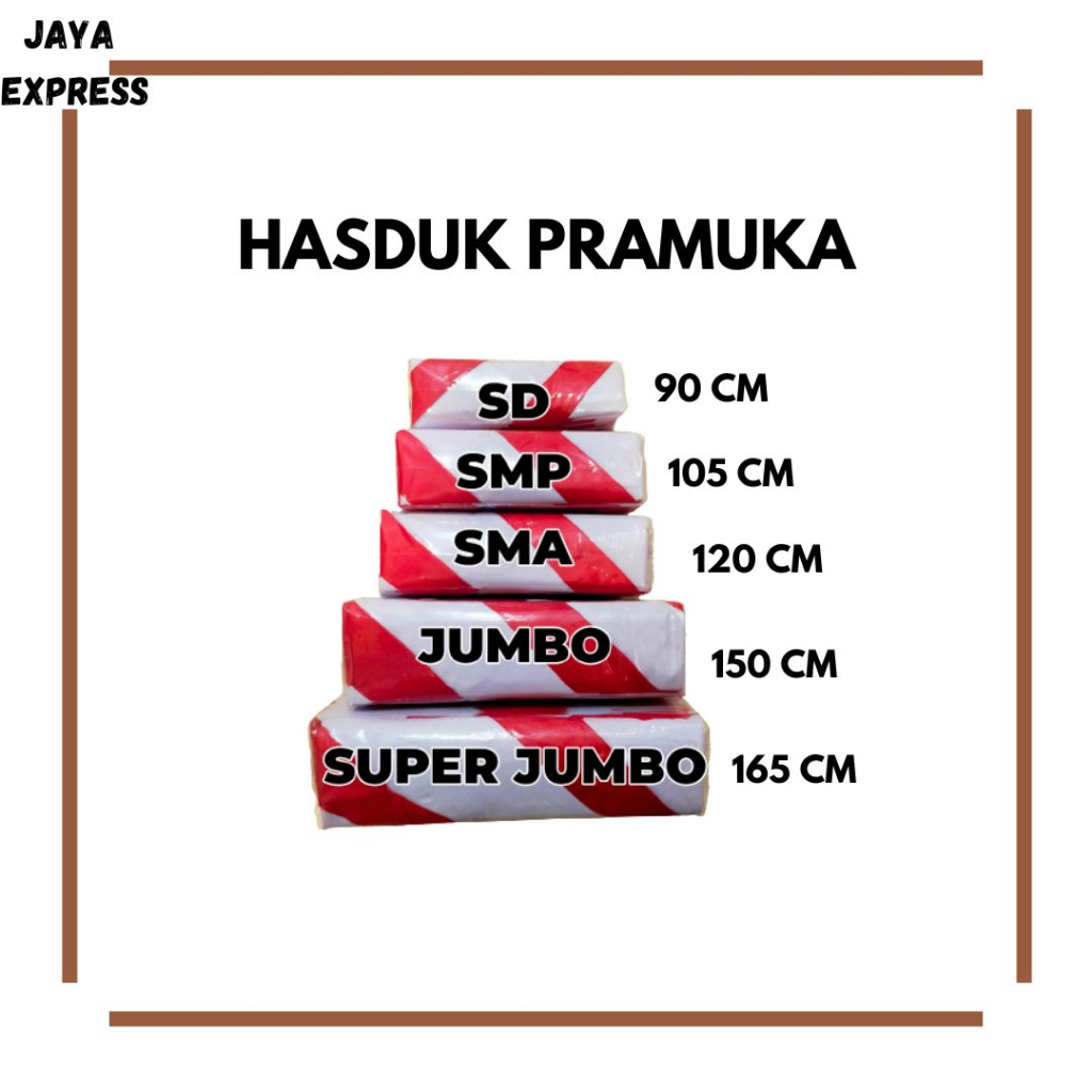 Jual Hasduk/Kacu Pramuka Merah putih Murah Siaga/Penggalang/Penegak/Pembina Panjang 90/105/120 ...