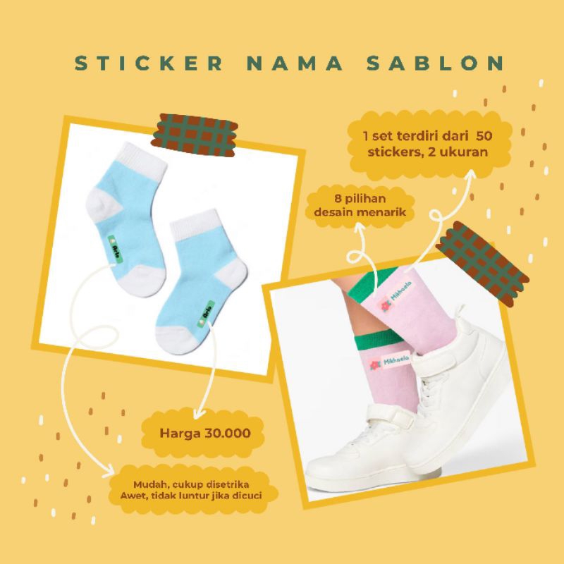 Jual sticker nama sablon kain | Shopee Indonesia