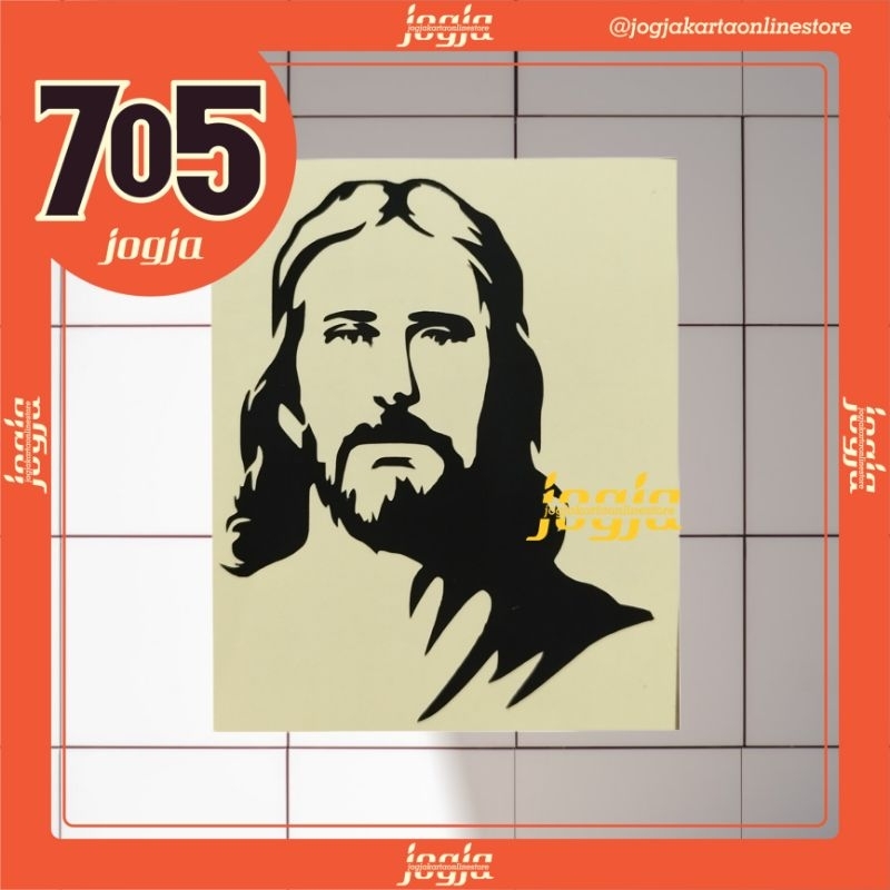 Jual Stiker Cutting Sticker Art Jesus Face Stiker Yesus Kristus Stiker ...