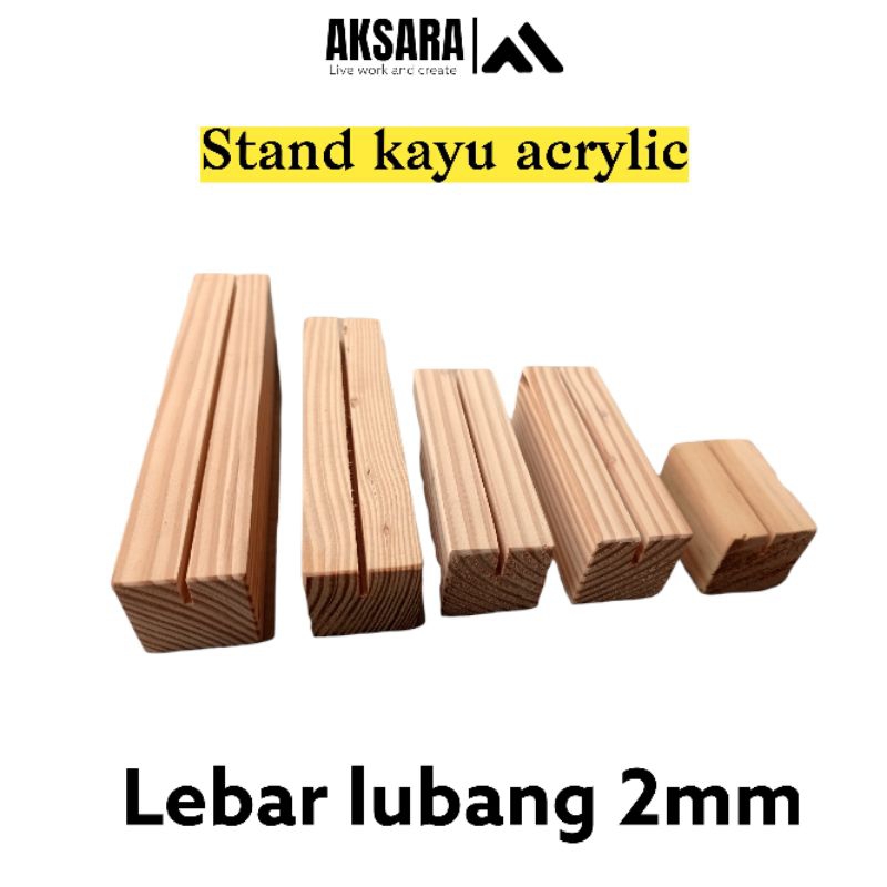 Jual Stand kayu akrilik price tag holder kayu lebar lubang 2mm | Shopee ...
