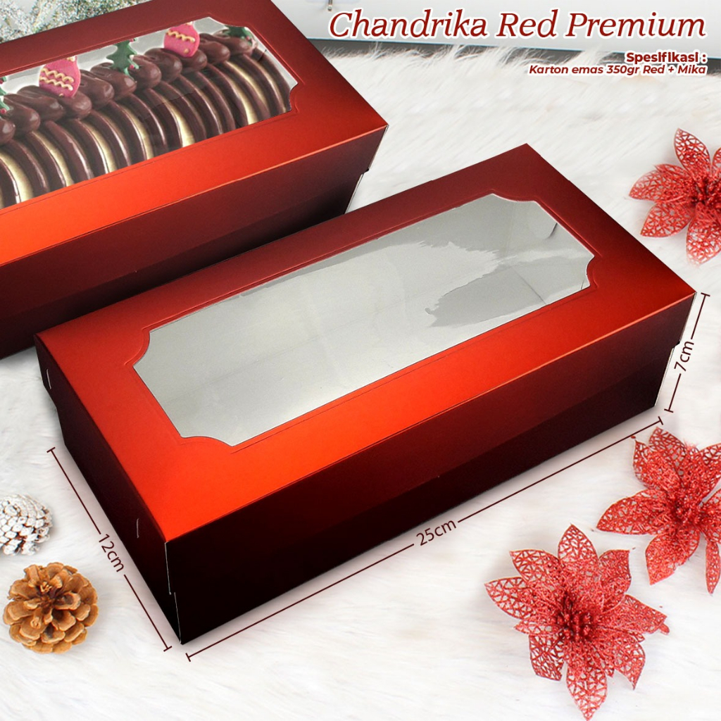 Jual Box Kue| Kotak Kue| Box Chandrika Red Premium ( 1 Bal 50 Pcs ...