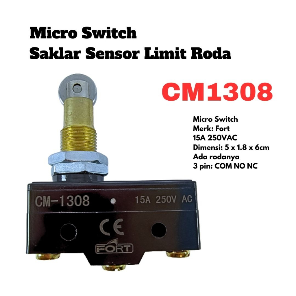 Jual Micro Switch Saklar Sensor Limit Switch Roda CM1308 Fort | Shopee ...