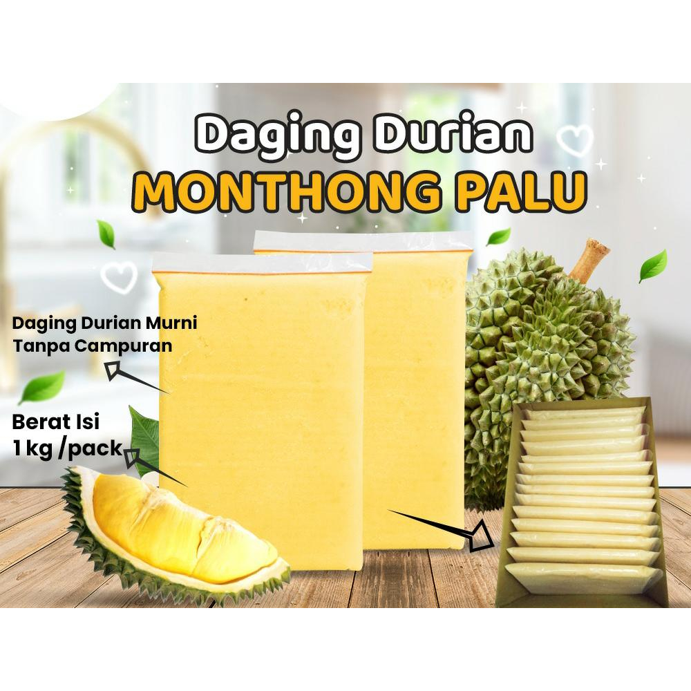 Jual Daging Durian Murni 1 Kg Original Asli Medan | Daging Durian ...