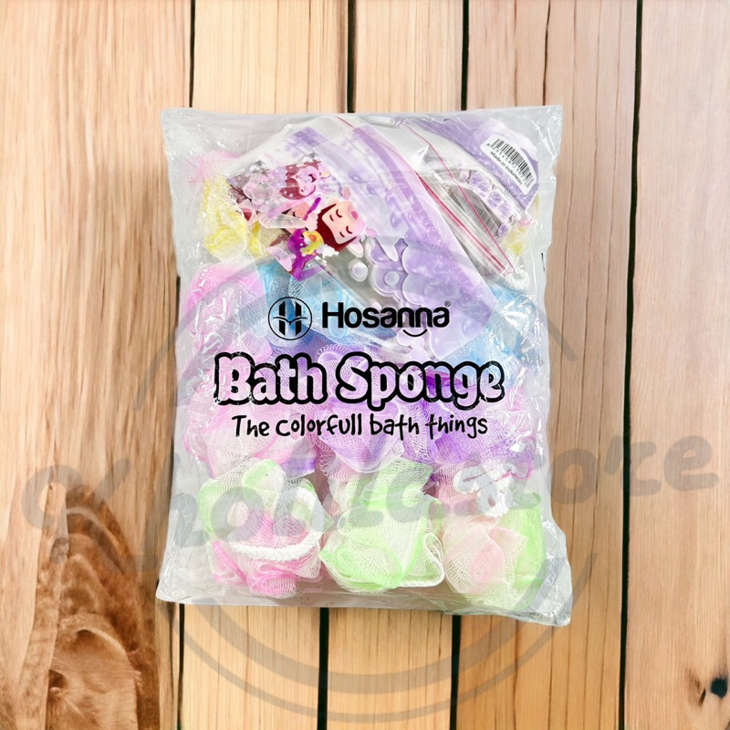 Jual (12 pcs) Bath Sponge / Shower Puff / Spon Mandi 15gr | Shopee ...