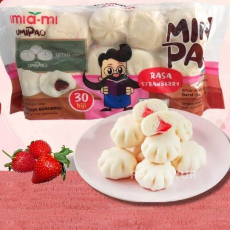 Jual umiami minipao strawberry isi 30pcs | Shopee Indonesia