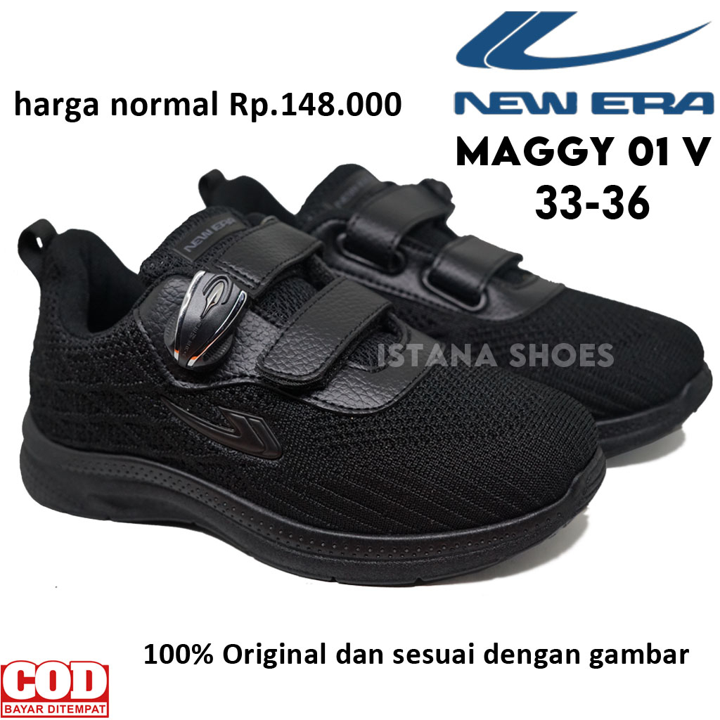 Jual Sepatu Sekolah Anak Laki Laki Perempuan NEW ERA MAGGY MAGNET Full ...