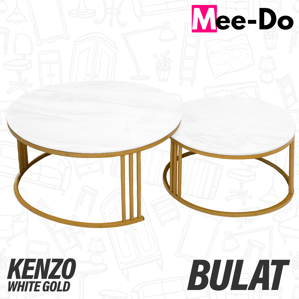 Jual Meja Tamu Sudut Coffee Table 2 Susun Granit Kaca | Shopee Indonesia