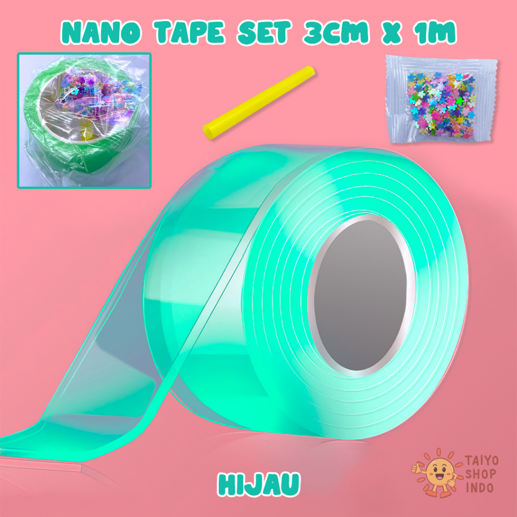 Jual TAIYO Mainan Anak Nano Tape Set 1 Meter Manik DIY Tiup Balon ...