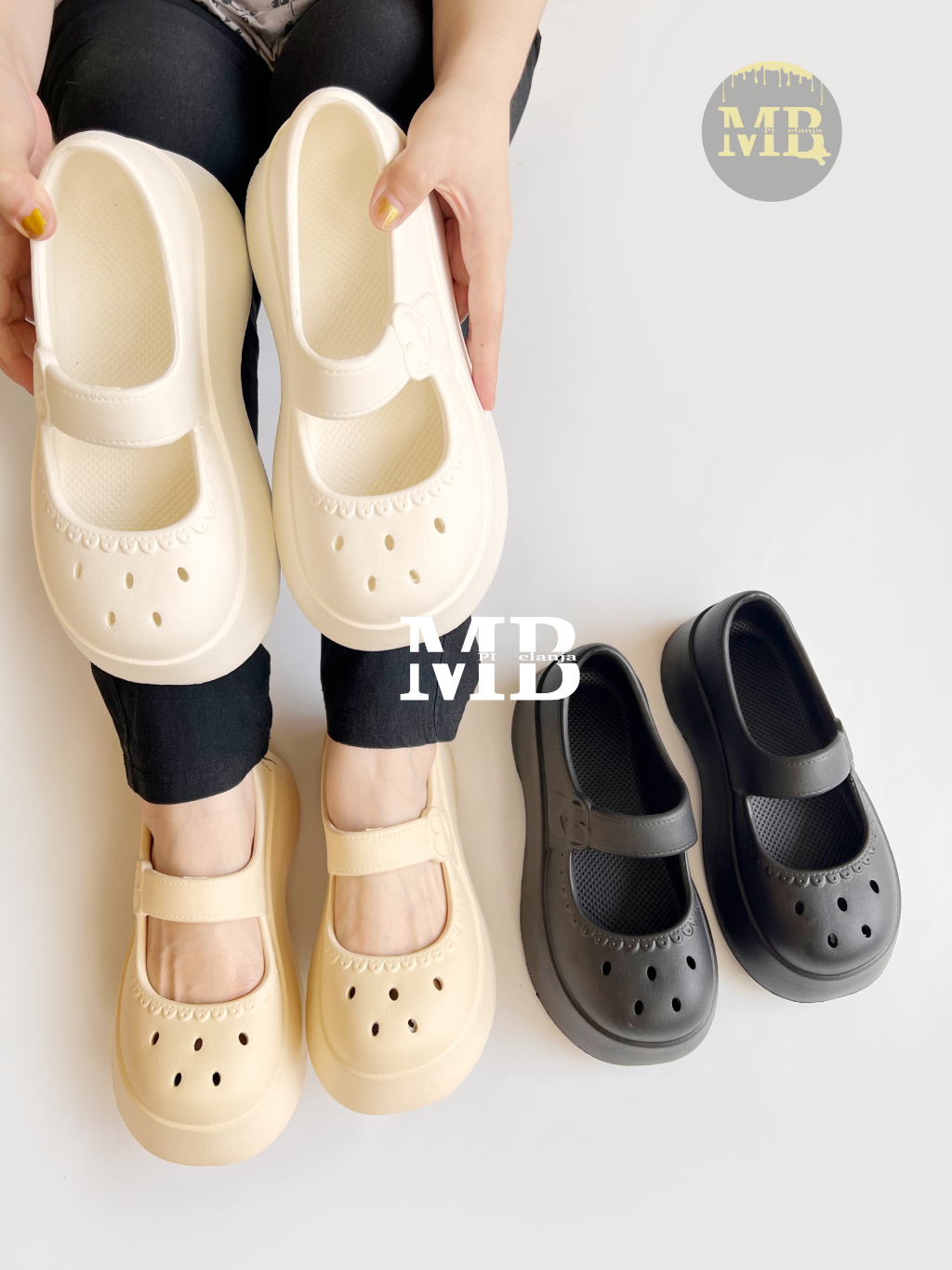 Jual SEPATU SANDAL JELLY KARET IMPORT WANITA DEWASA BAPAO SENDAL CEWE ...