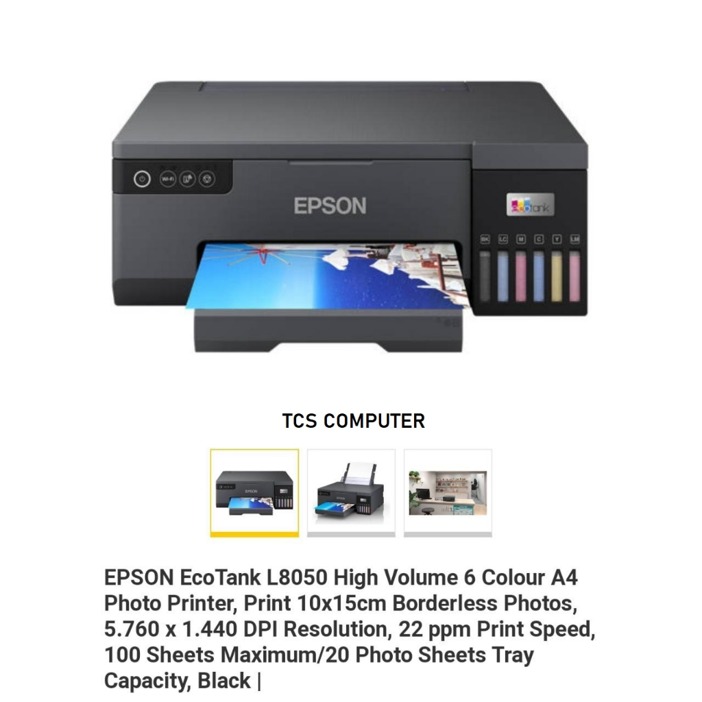 Jual Printer Epson L8050 L 8050 Photo Wifi Pengganti Printer L805 | Shopee Indonesia